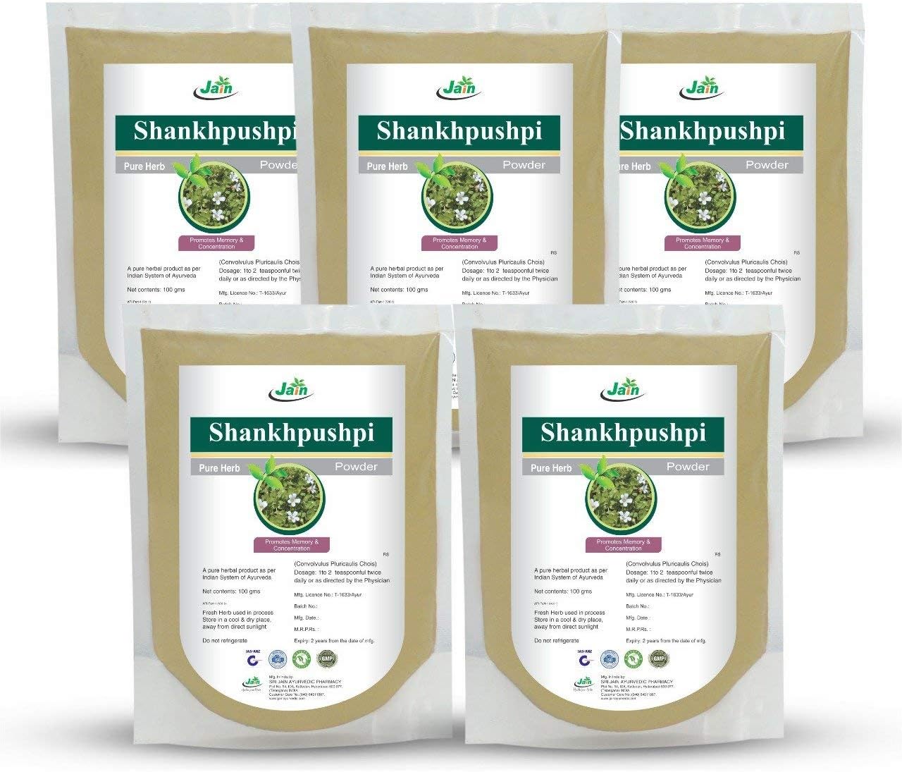 Amazon.com: Jain's Shankhpushpi (Convolvulus Pluricaulis) Powder 100 ...