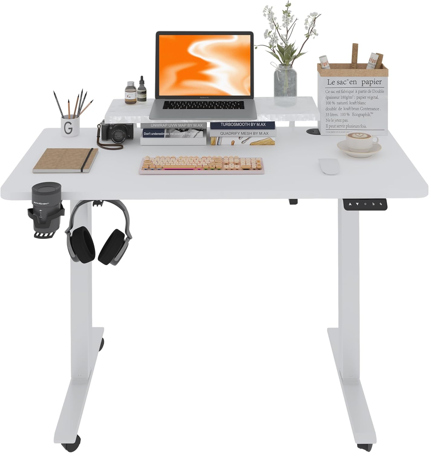 FitStand 120x60cm Electric Standing Desk Height Adjustable Standing ...