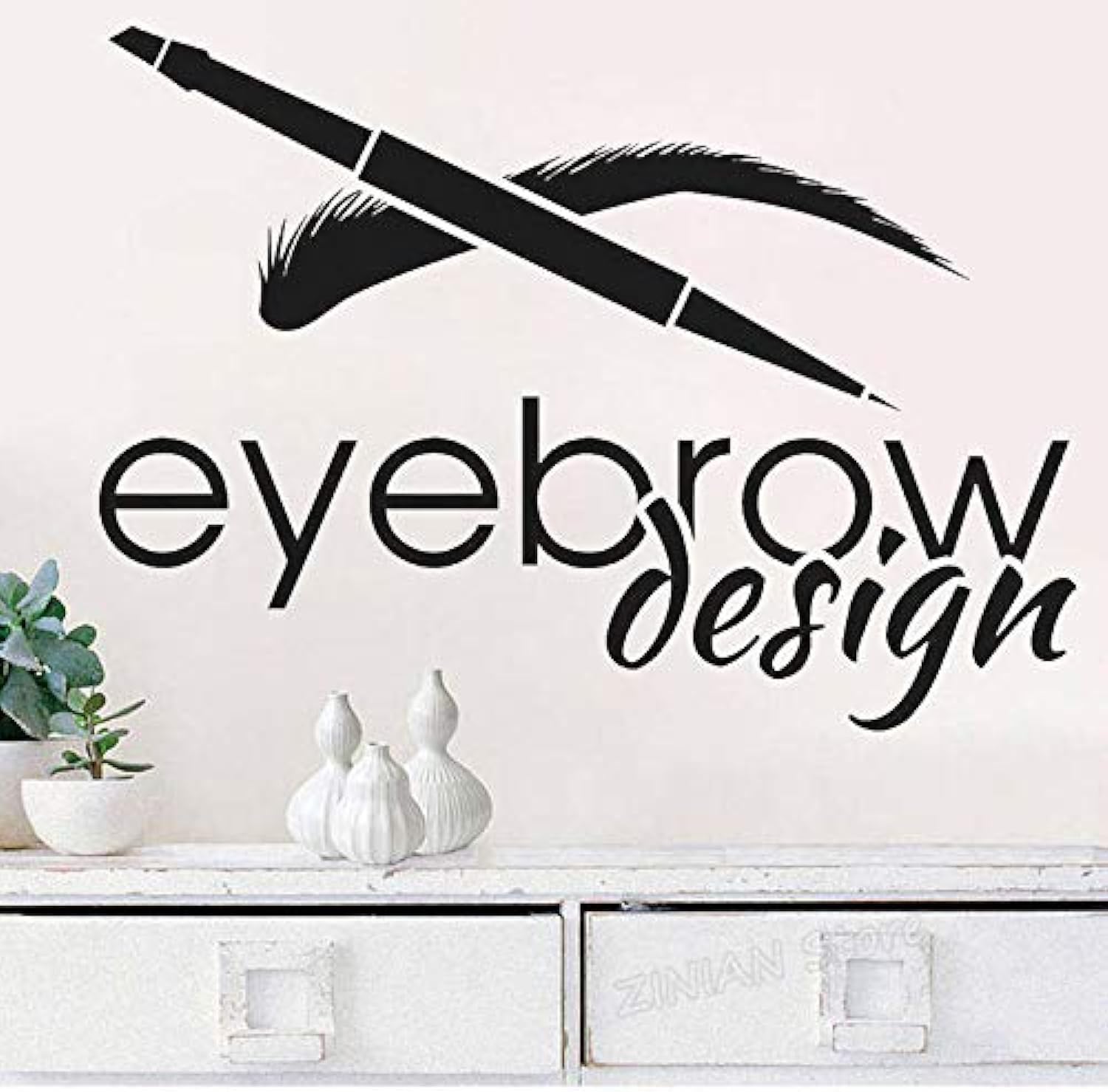 Amazon.com: BooDecal 30 x 22 inches Eyebrows Brows Beauty Salon Decor ...
