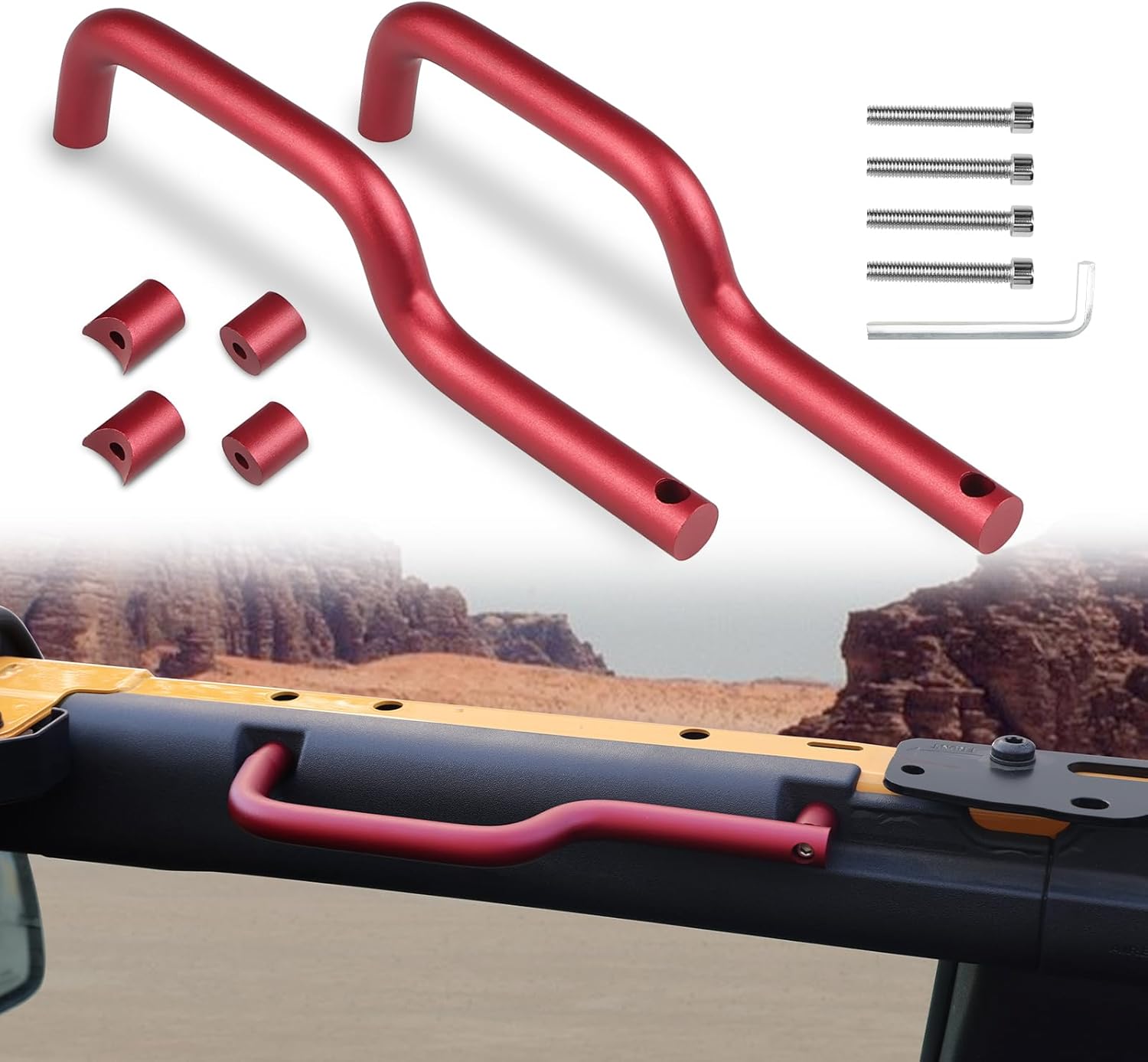 Amazon.com: SKYJDM Front Roll Bar Grab Handles Compatible with 2021 ...