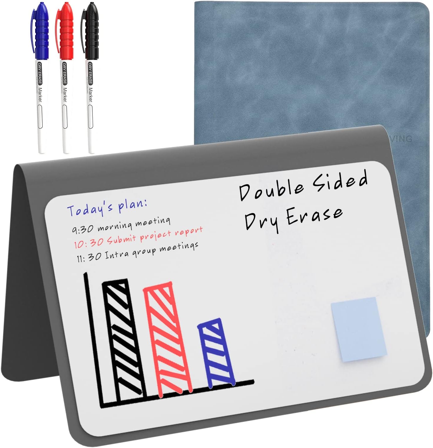 NEWYES Dry Erase Small Whiteboard A5 Notepad, Mini Desk White Boards ...