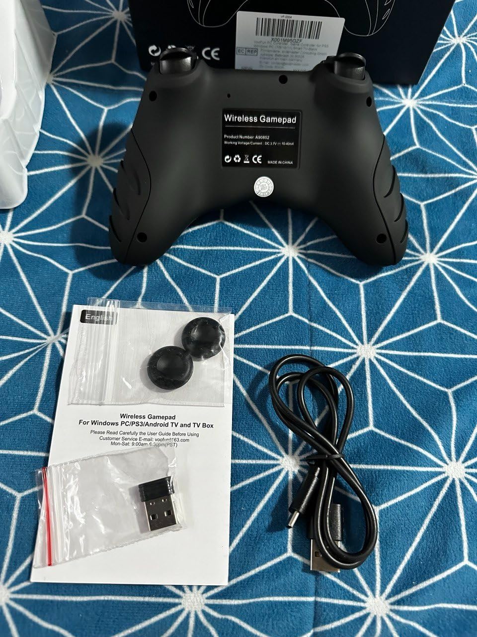 VooFun Controller PC, 2,4G Wireless PS3 Joystick Gamepad con Doppia ...