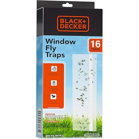 Amazon.com : Window Fly Traps – 12 Pack | Transparent Sticky Fly Trap ...