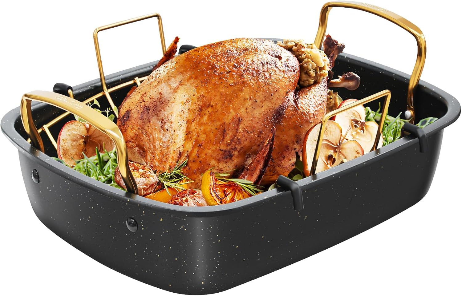 Amazon.com: Slow Slog Roasting Pan, 17 Inch x 13 Inch Roaster with ...
