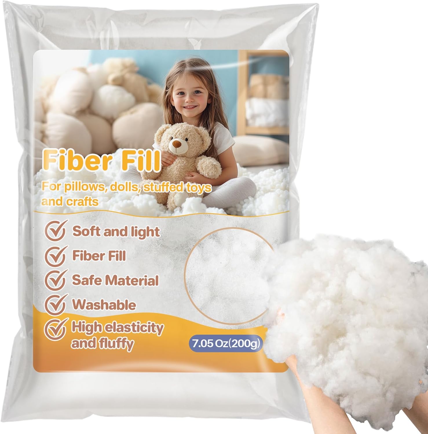 Amazon.com: RAINFLOW 7.05oz Polyester Premium Fiber Fill- Polyester ...