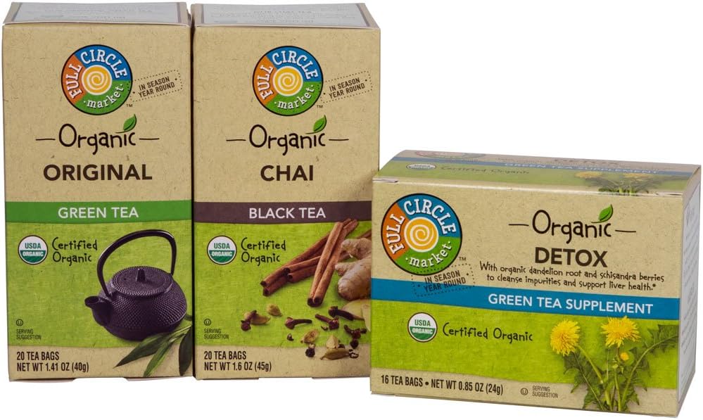 Amazon.com : Full Circle Organic Tea 20 Tea Bags Each (2 Pack = 40 Tea ...