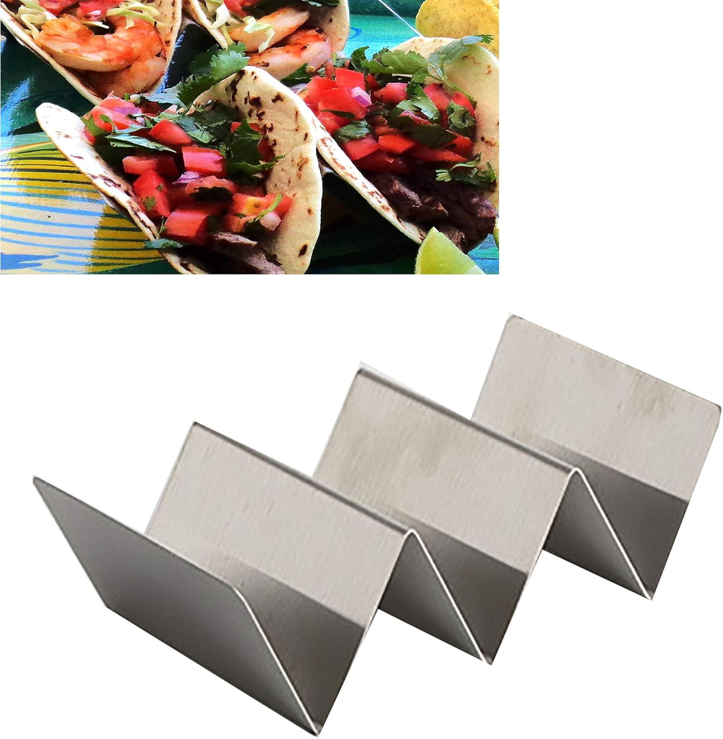 Amazon.com: Taco Shell Stand Up Holders Premium Stainless Steel Oven ...