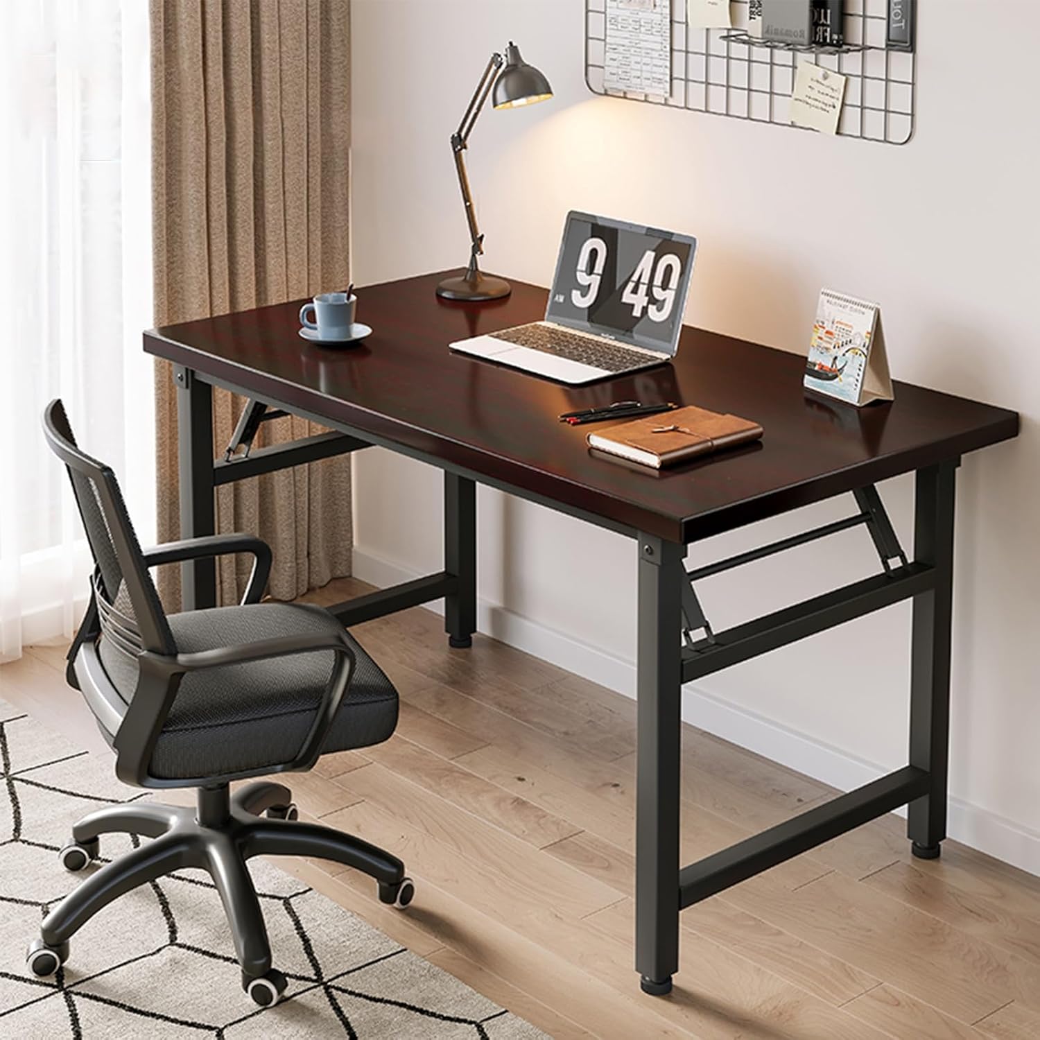 Amazon.co.jp: Folding Desk, Computer Desk, Work Desk, Width 31.5 inches ...