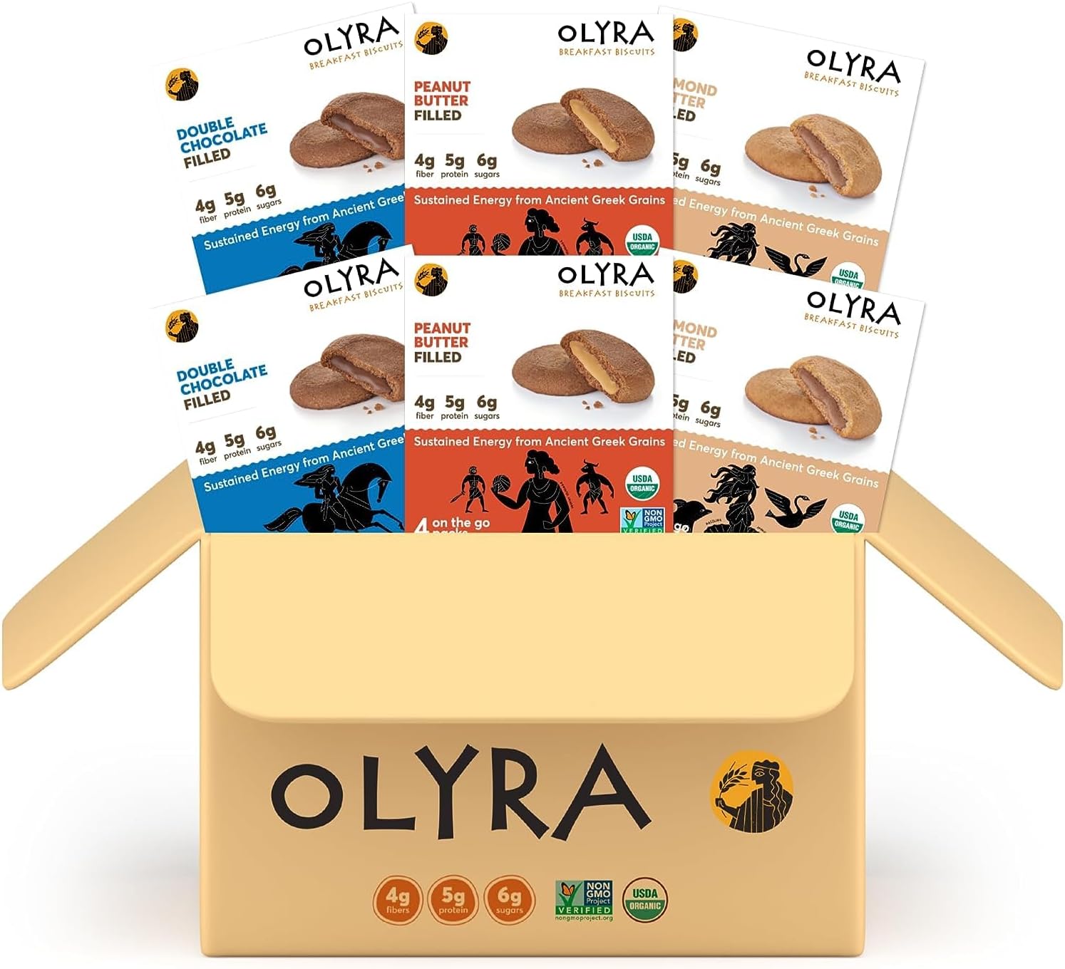 Amazon.com: Olyra Breakfast Biscuits Variety Pack | Cream Filled ...