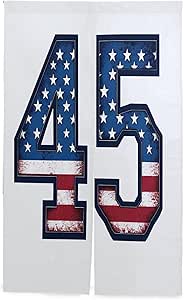 Amazon.com - Takiito Patriotic Number 45 Doorway Curtain with Rod ...