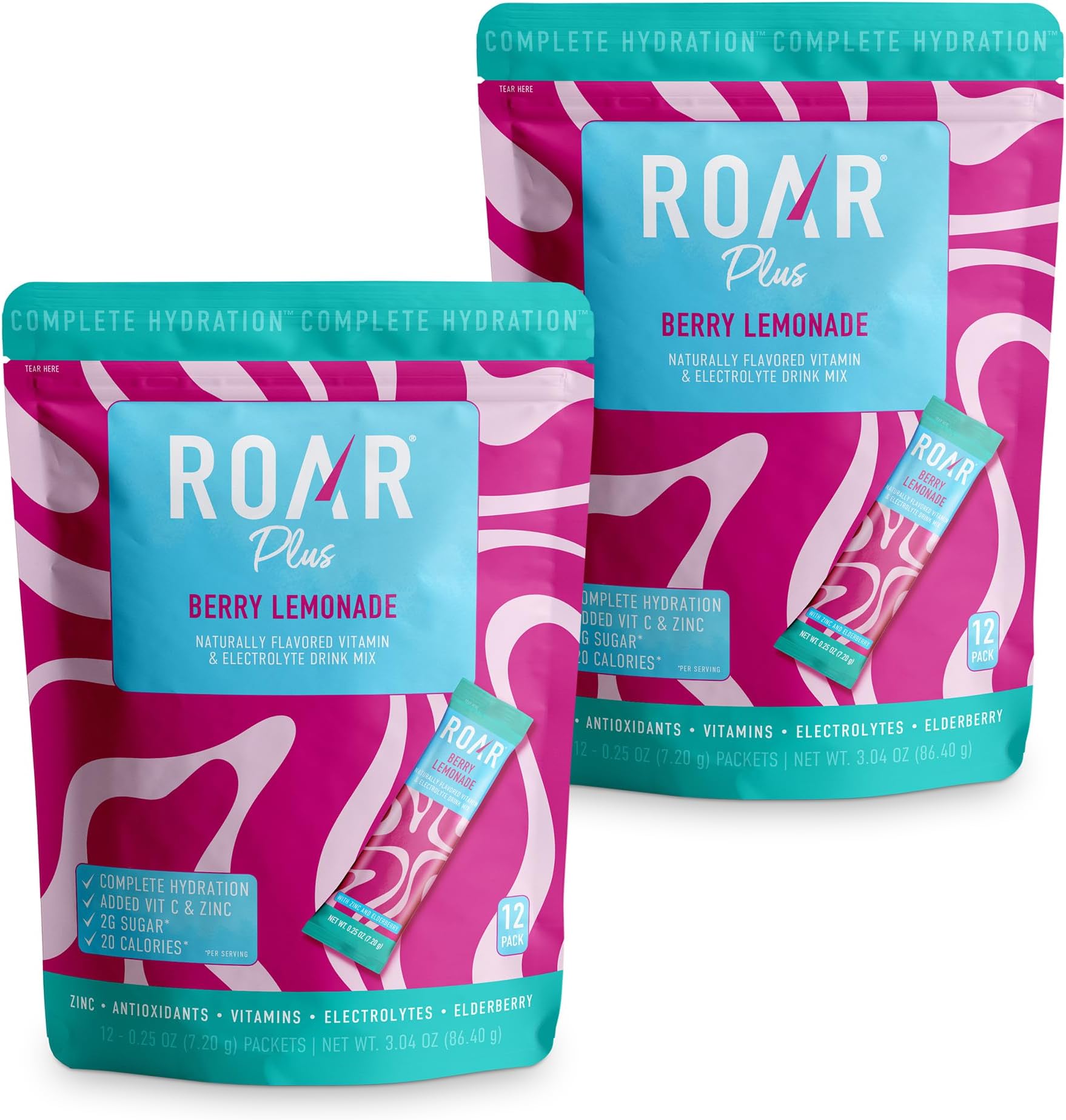 Amazon.com : ROAR Complete Hydration Powder Plus - Hydration Packets ...