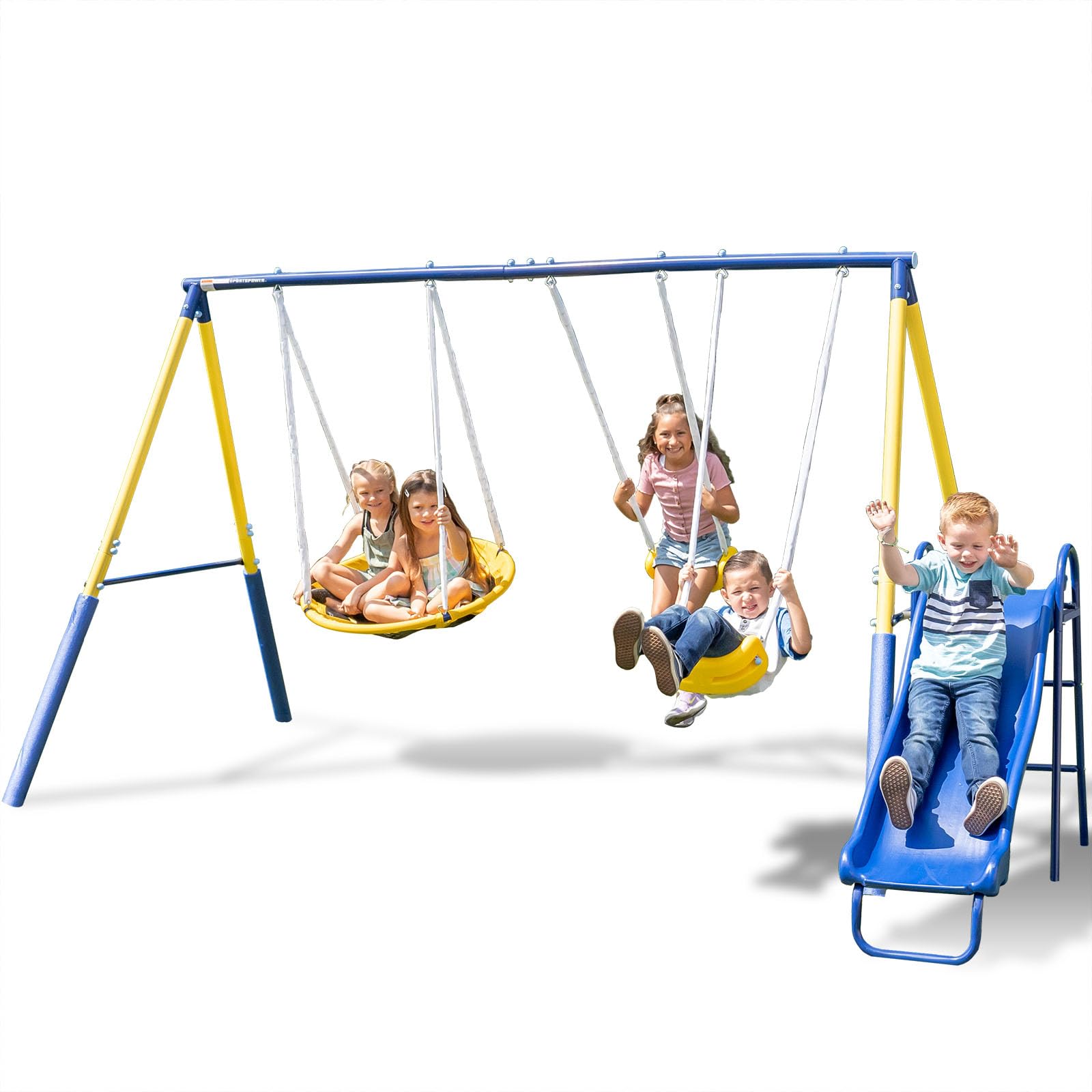 Snapklik.com : Sportspower Super Saucer Metal Swing Set: 2 Swings