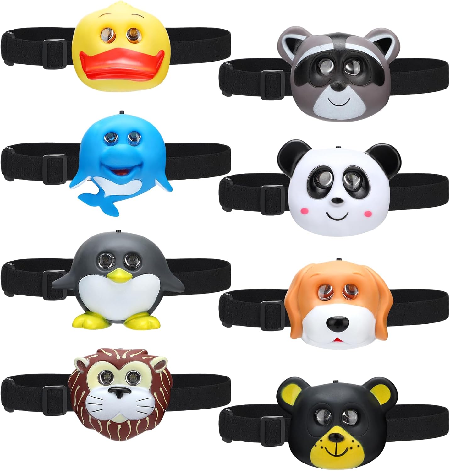 Amazon.com: Nosiny 8 Pcs Kids Headlamp Flashlight LED Kids Headlamps ...