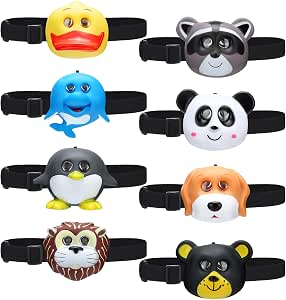 Amazon.com: Nosiny 8 Pcs Kids Headlamp Flashlight LED Kids Headlamps ...