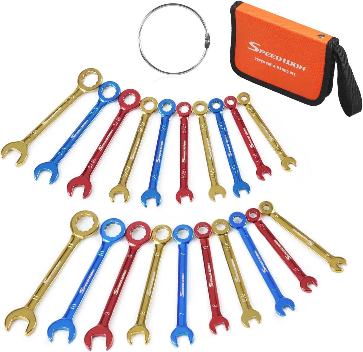 Pittsburgh 6 Piece SAE Ratcheting Color Combo Wrench Set - Combination ...