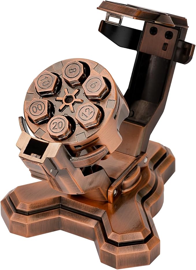 Amazon.com: Metal Bullet Dice Set with Spinning Revolver Cylinder ...