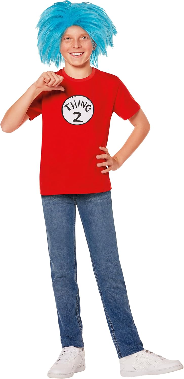 Amazon.com: Spirit Halloween Kids Thing 1 and Thing 2 Costume Kit - The ...