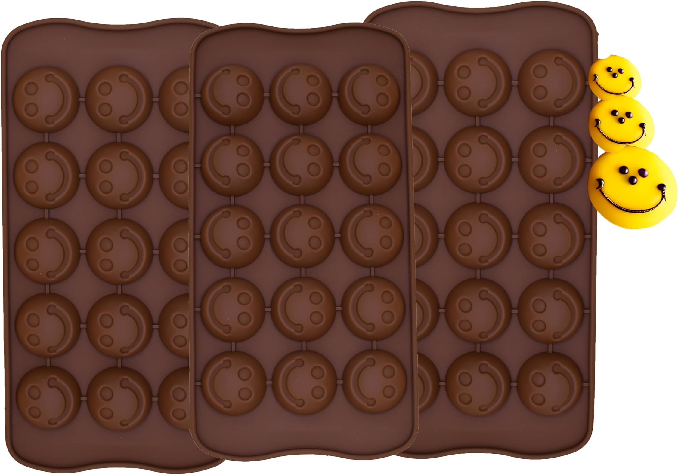 Amazon.com: Chocolate Smile Face Smiley Piece Chocolate Candy Mold ...