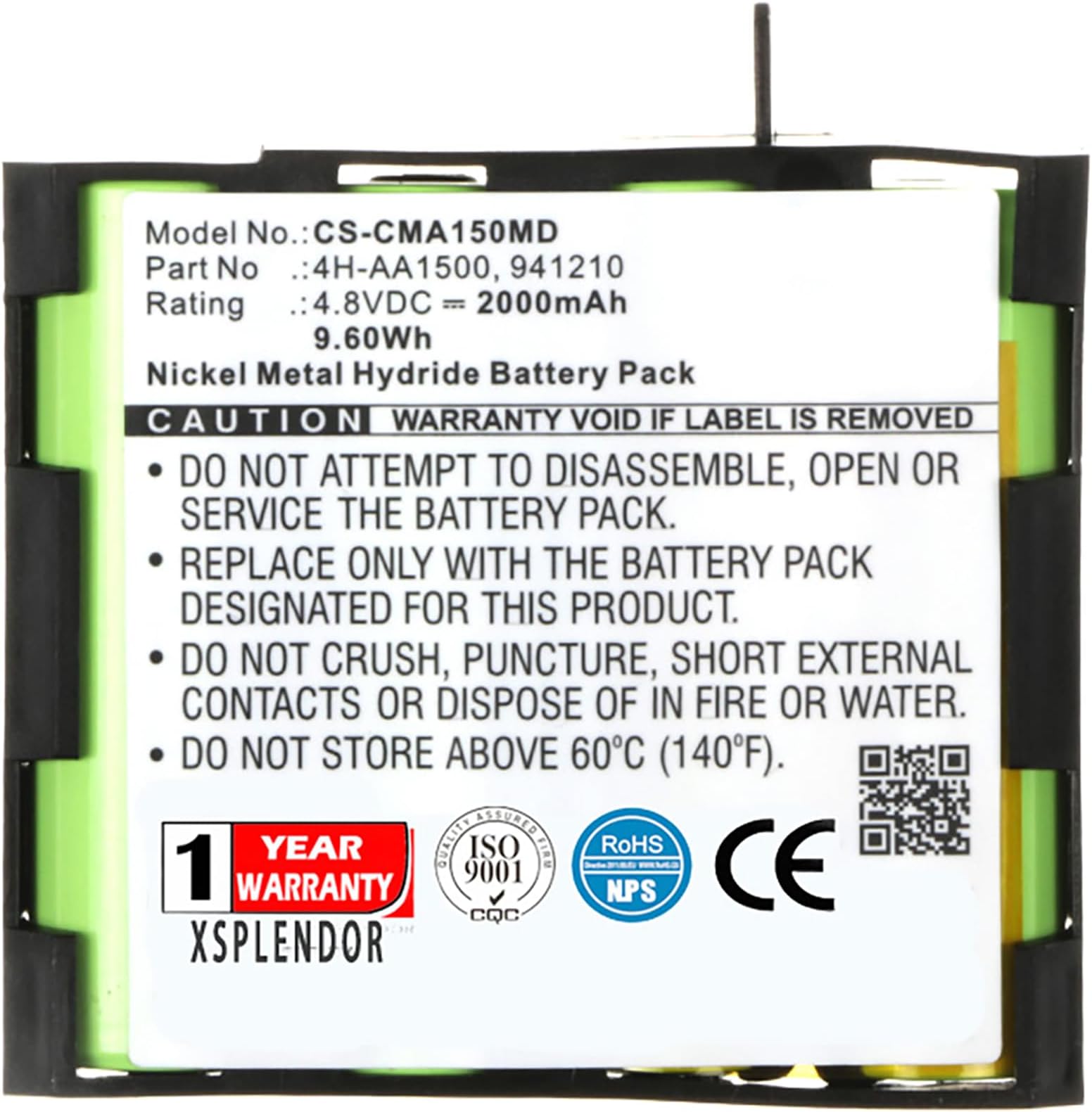 Amazon.com: Cameron Sino 2000mAh Ni-MH Compex 4H-AA1500 High-Capacity ...