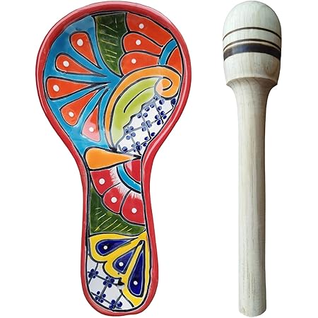 Amazon.com: MAYANSHUL Mexican Colorful Talavera Ceramic Spoon Rest ...