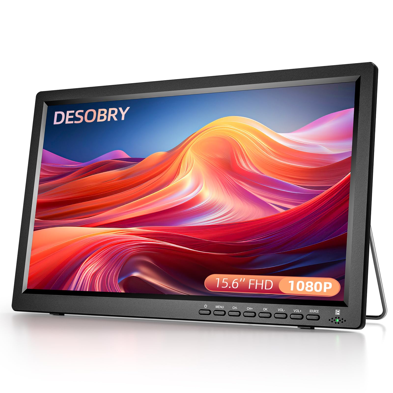 Desobry TV Portable 15,6 Pouces 1080P et numérique DVB-T2 Tuner, Mini ...