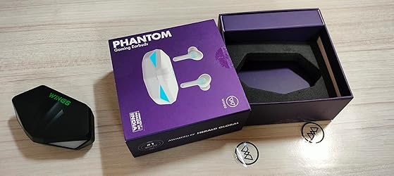 Wings Phantom Truly Wireless in Ear Earbuds with LED Battery Indiacator ...