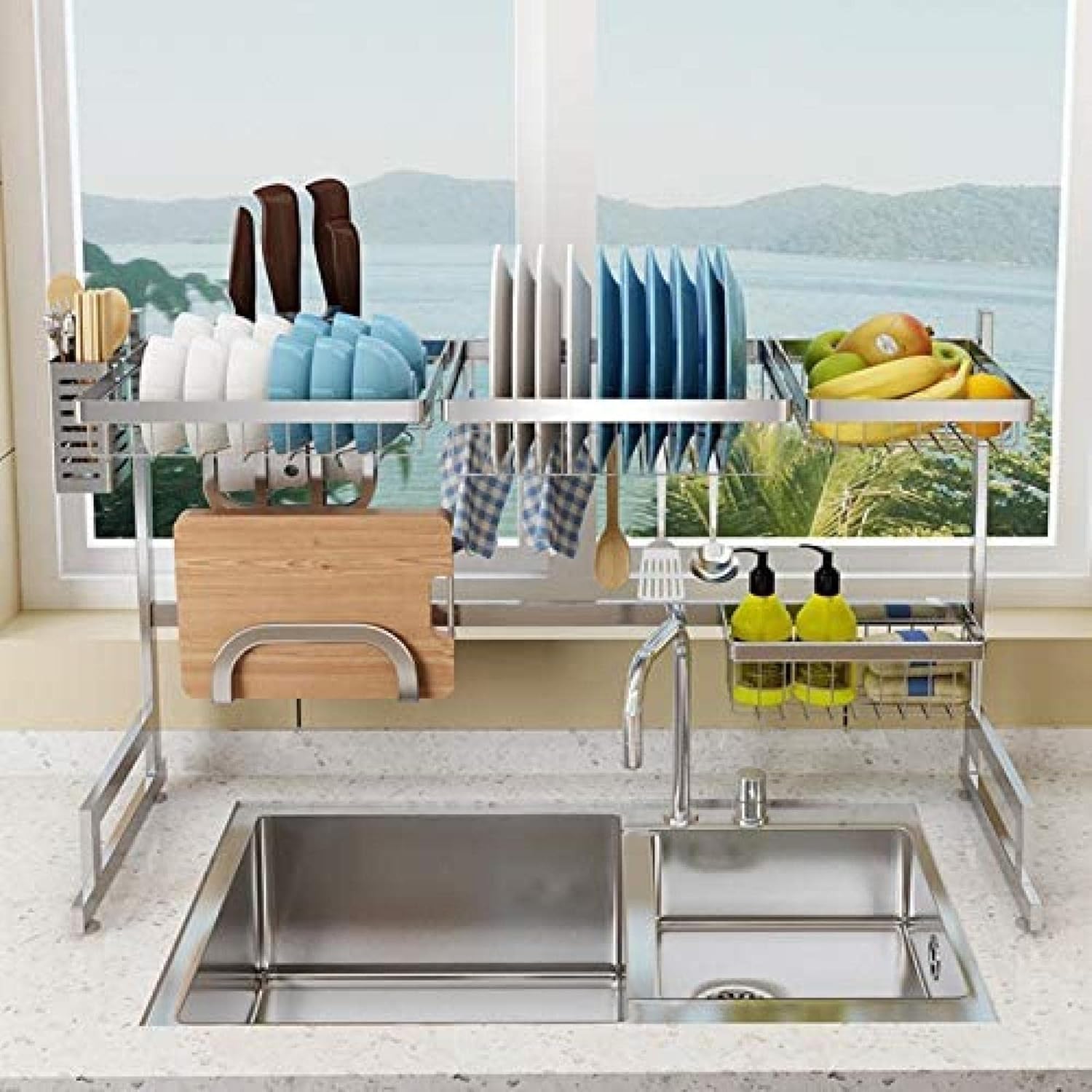 Amazon.com - Dish Drying Rack, Stainless Steel Dish Drainer, Stainless ...