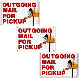 Amazon.com: Reflective Outgoing Mail for Pickup Magnet Sign, Magnetic ...