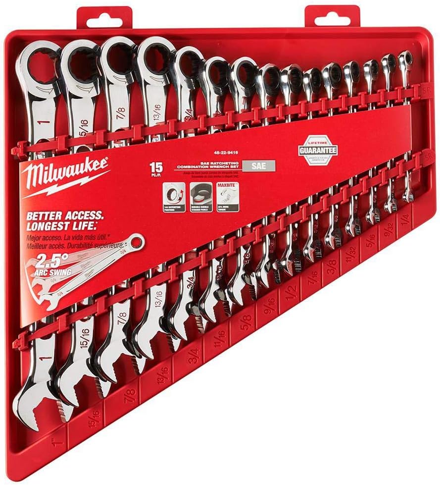 MILWAUKEE'S Electric Tools MLW48-22-9415 Combination Wrench Set - SAE ...