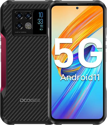 Amazon.com: DOOGEE 5G Rugged Smartphone V20 (2022) 8GB+256GB 6.43 ...