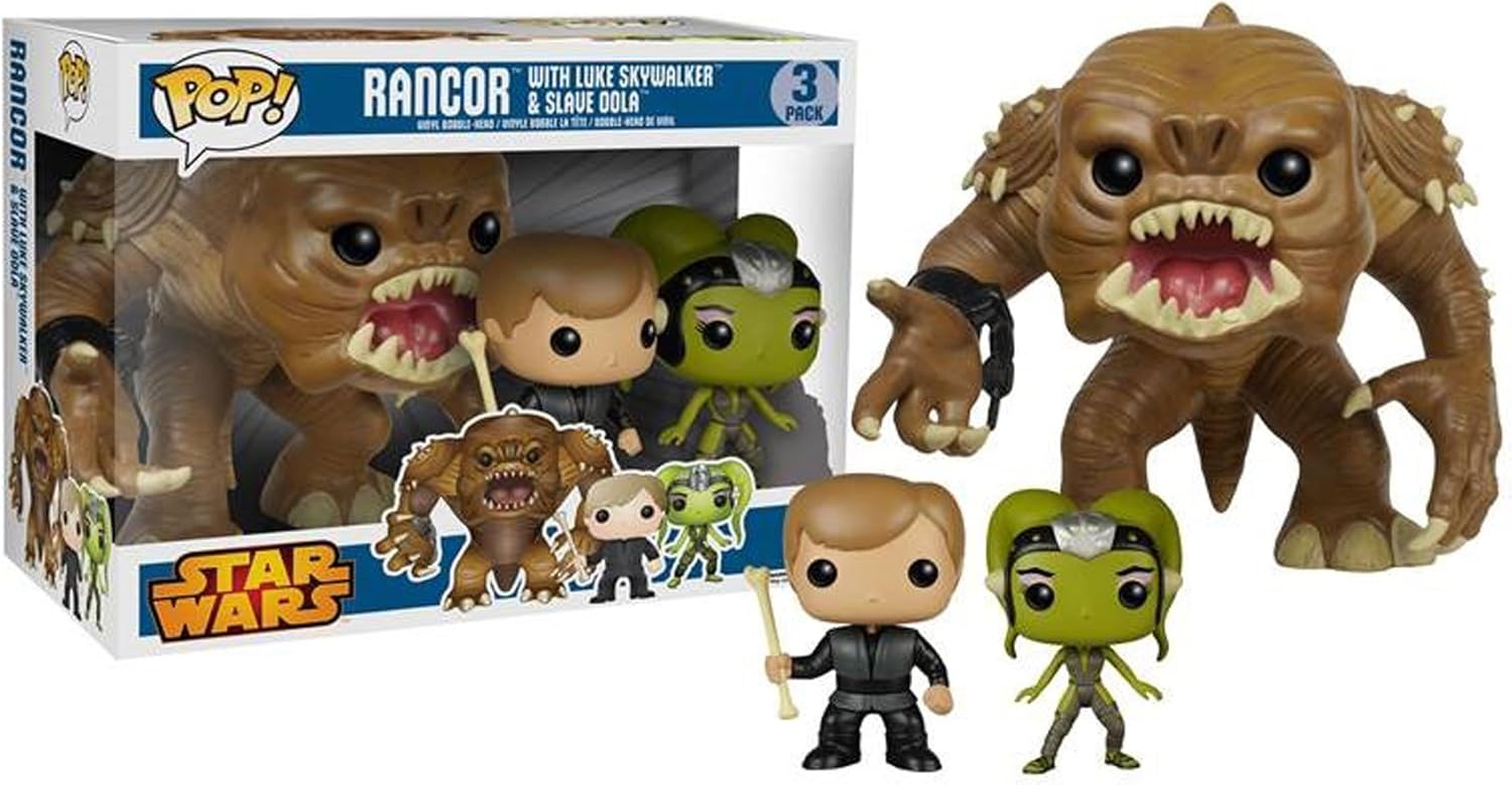 Amazon.com: Pop! Star Wars: Rancor with Luke & Slave Oola Vinyl Figure ...