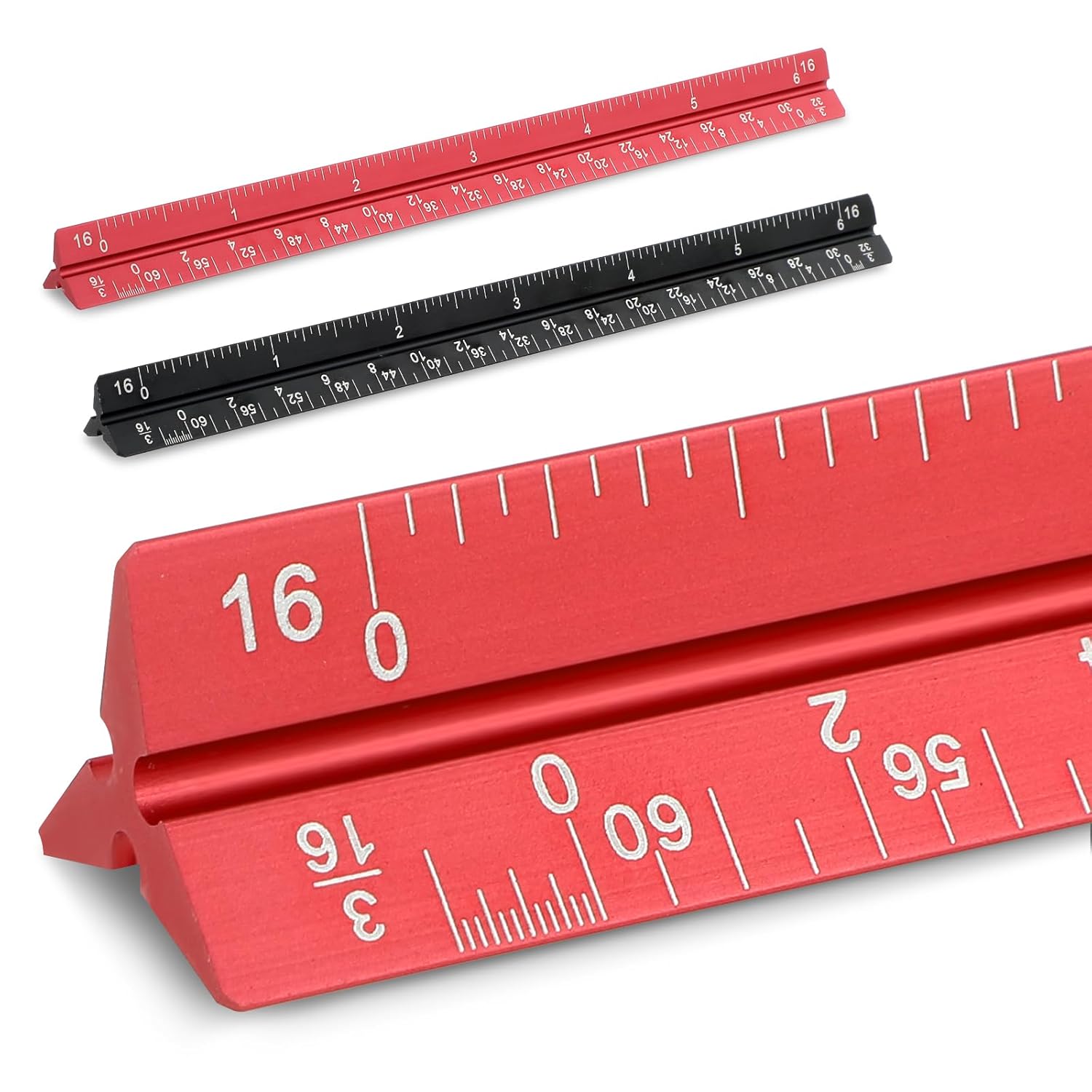 Prasacco 2 Pack 6 Inch Architectural Scale Ruler, Mini Engineer Pocket ...