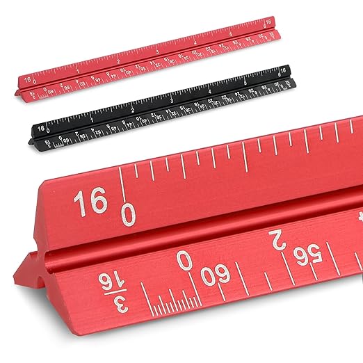 Amazon.com: Prasacco 2 Pcs 6 Inch Architectural Scale Ruler, Small ...