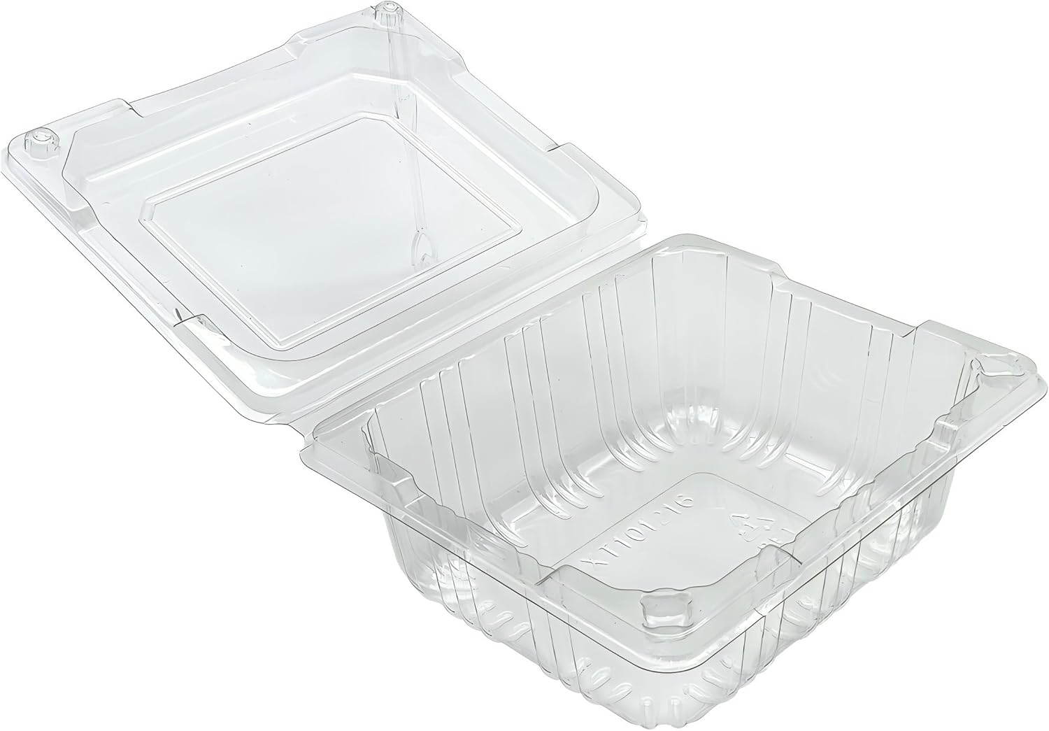 Amazon.com: Clear Disposable Plastic Square Hinged Food Container with ...