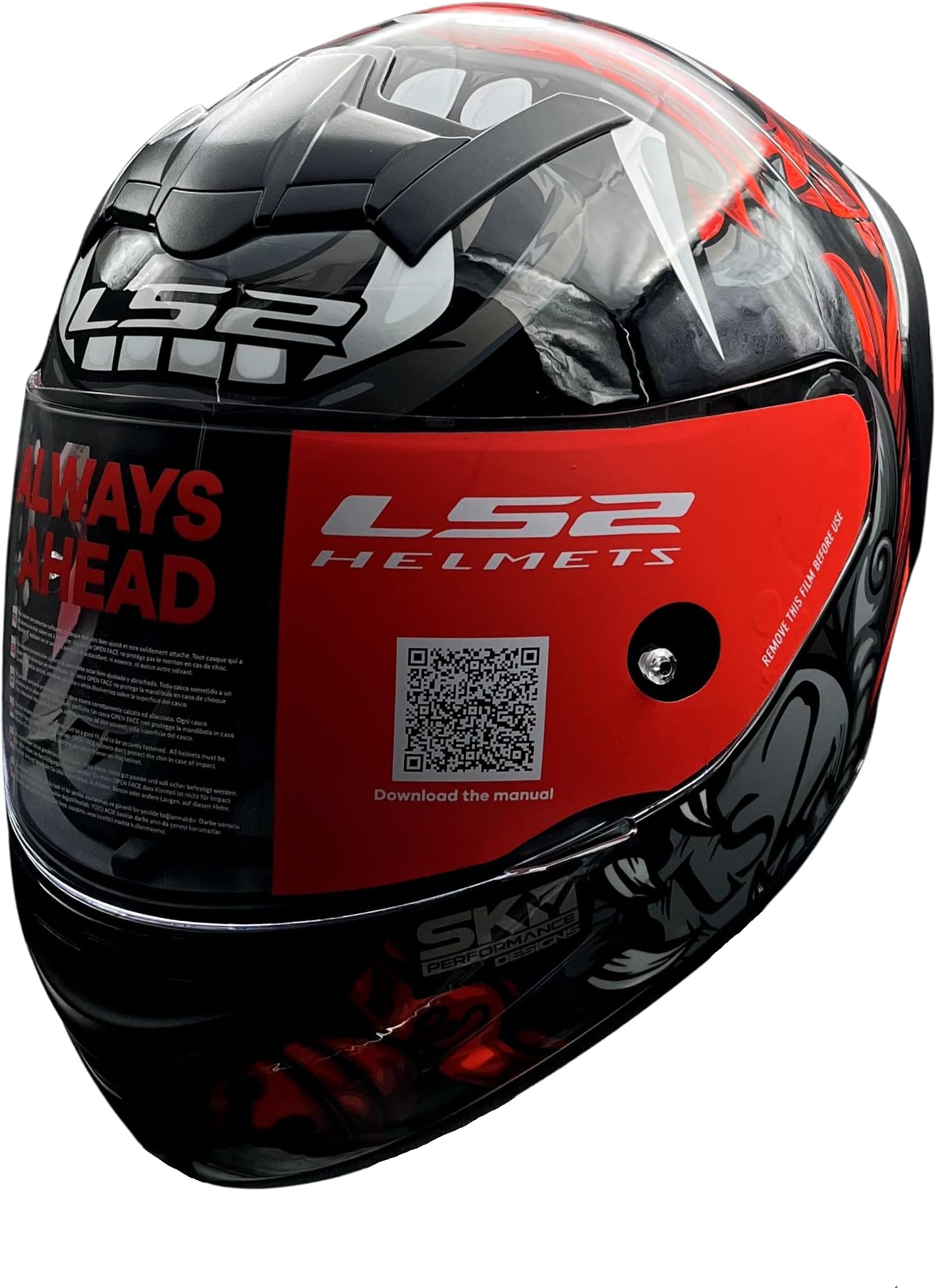 LS2 Helmets - FF320 Stream Evo - Ggio - Gloss Black Red - Dual Visor ...