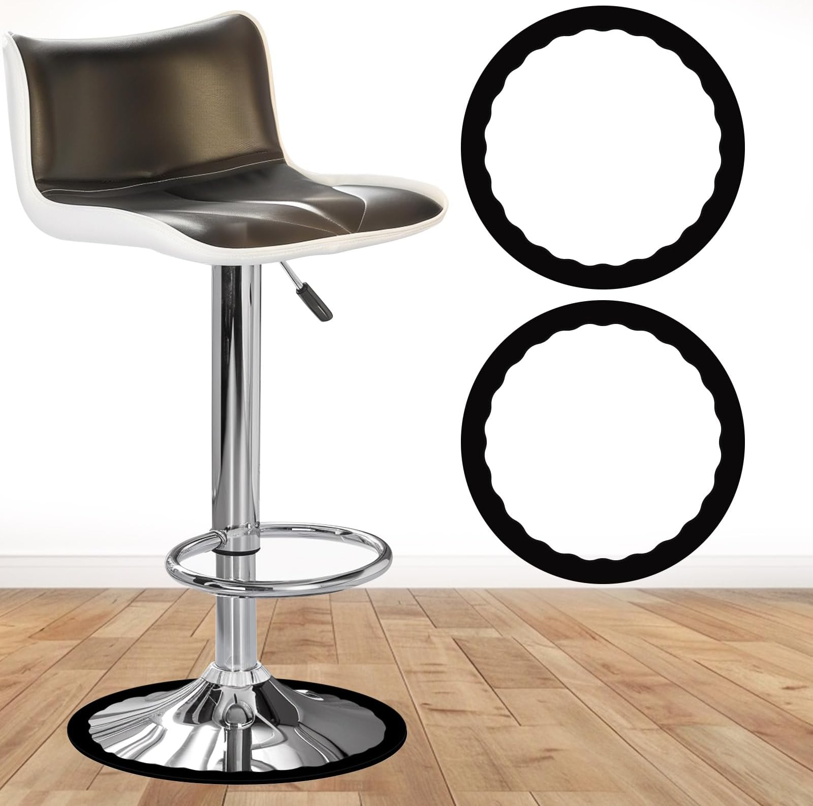 4 Pack Bar Stools Leg Protectors Ring, Non Slip Silicone Chair Leg ...