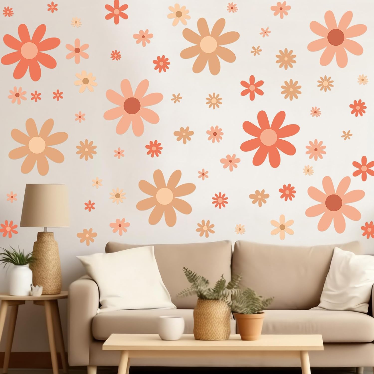 Amazon.com: TaoBary 165 Pieces 15 Sheet Large Daisy Wall Decals Flower ...