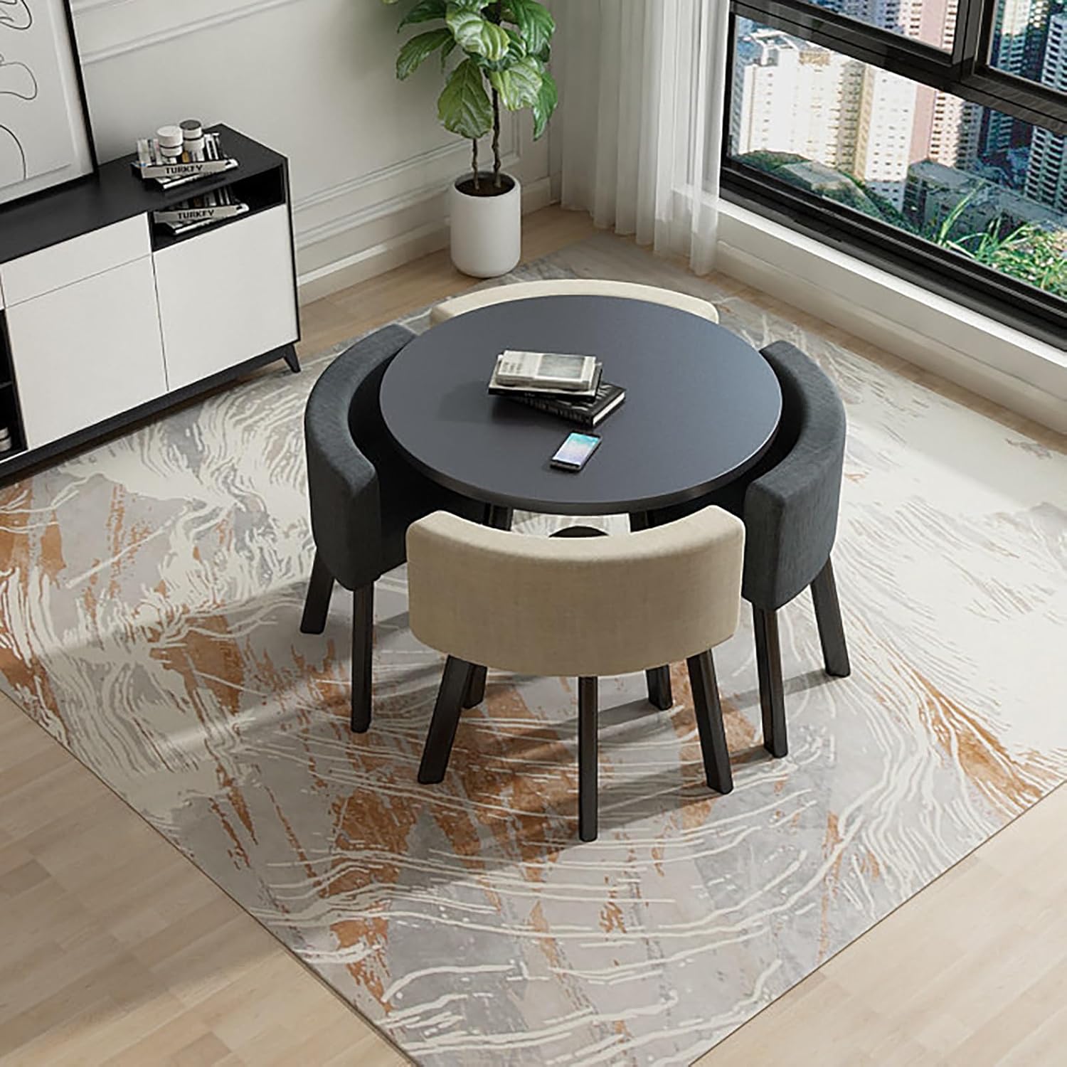 Amazon.com - Dining table set for 4,kitchen table and chairs for 4 ...