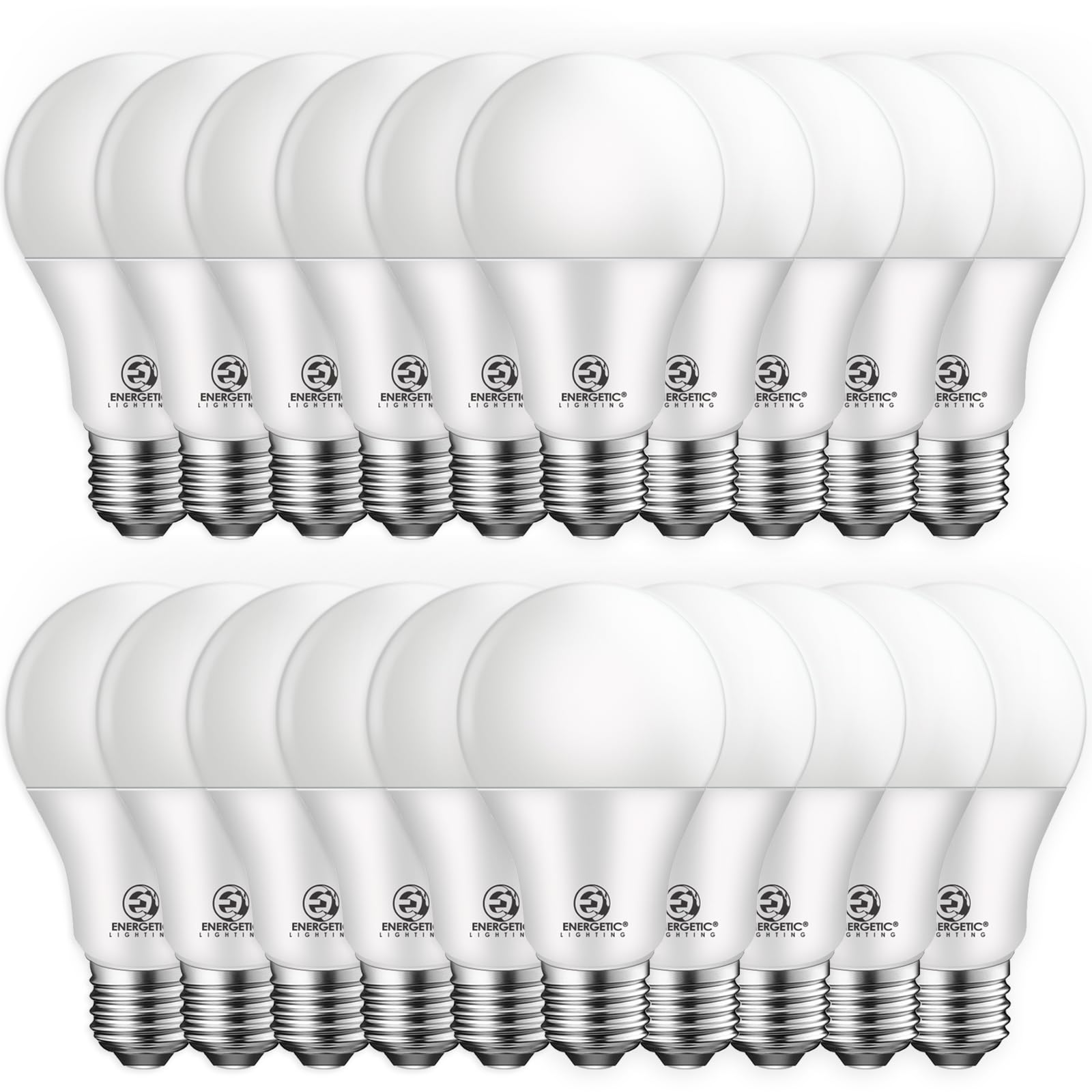 E ENERGETIC LIGHTING Dimmable LED Light Bulbs, 60W Equivalent, Warm ...