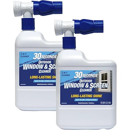 Amazon.com: 30 SECONDS 2 in 1 Outdoor Glass Window & Screen Cleaner ...
