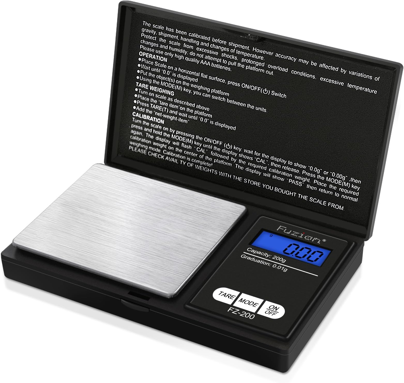 Amazon.com: Fuzion Digital Pocket Scale, 200g/0.01g Gram Scale, Mini ...