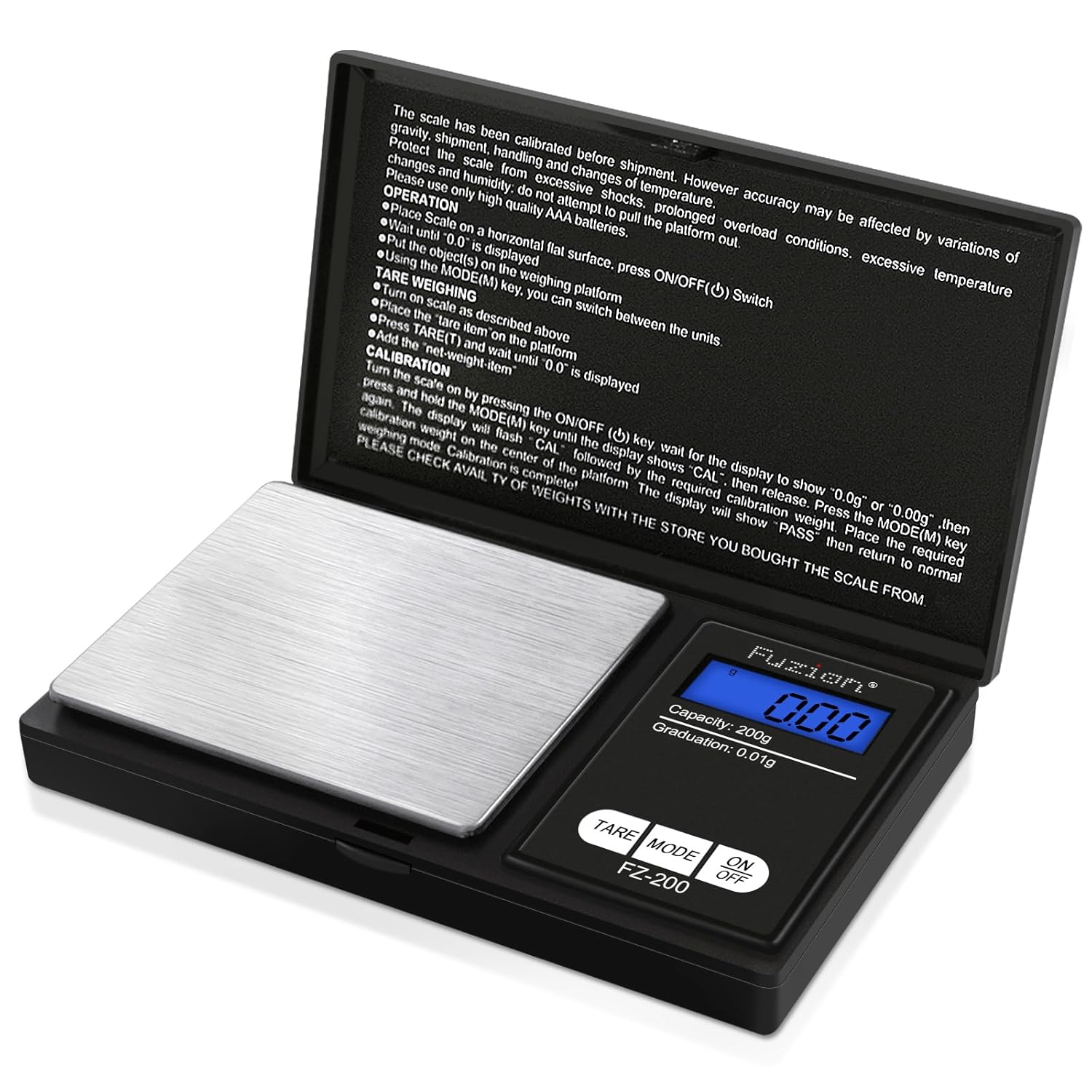 Fuzion Digital Pocket Scale, 200g/0.01g Gram Scale, Mini Scale Grams ...
