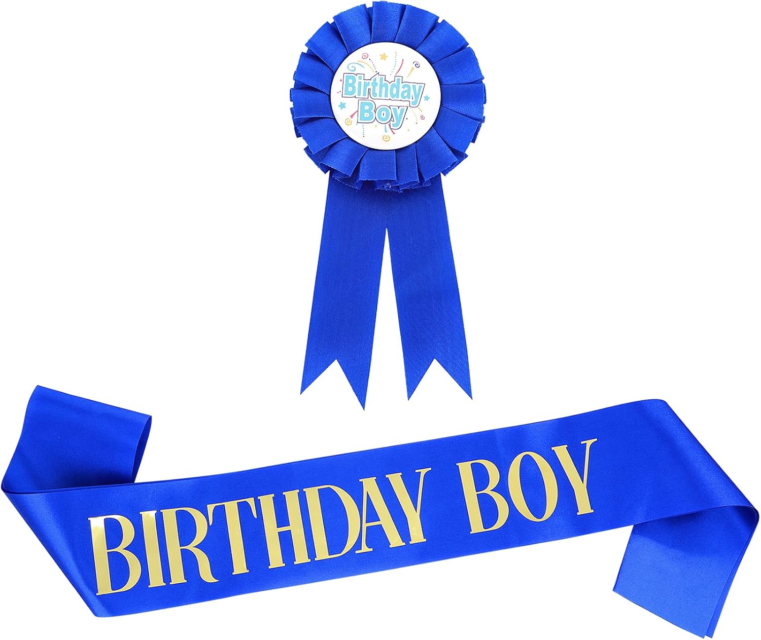 Amazon.com: Grevosea Birthday Boy Decorations Set - Includes Boy Sash ...