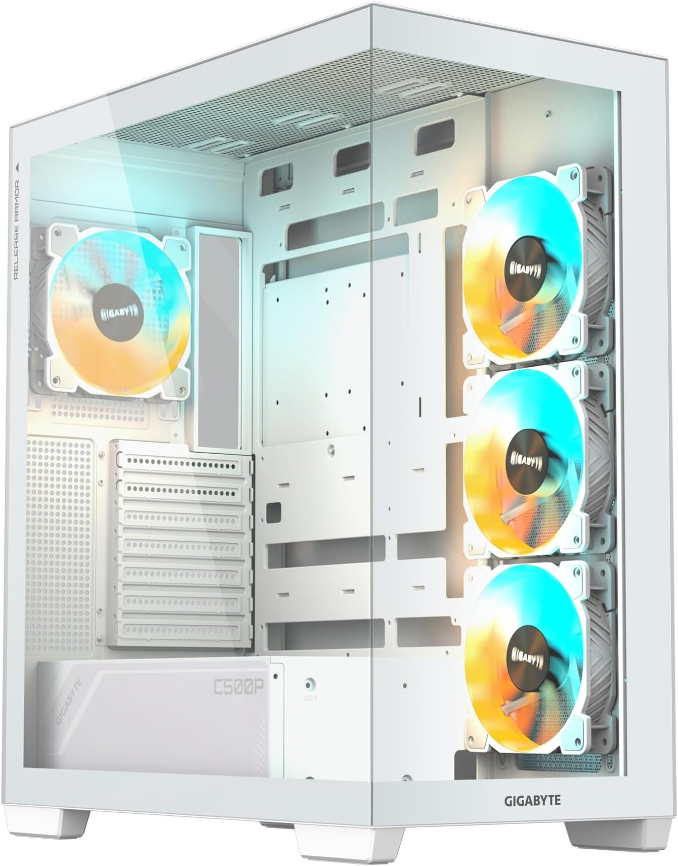 Amazon.com: Gigabyte C500 Panoramic Stealth ATX Mid Tower Tempered ...