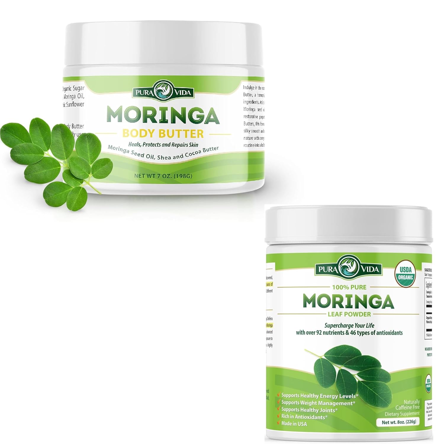 Amazon.com : PURA VIDA MORINGA 100% Natural Ingredients Moringa Oil ...