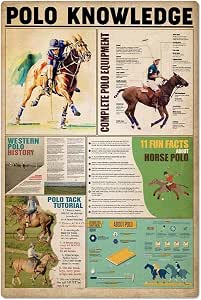 Amazon.com: Polo Knowledge Metal Tin Signs Polo Tack Tutorial ...