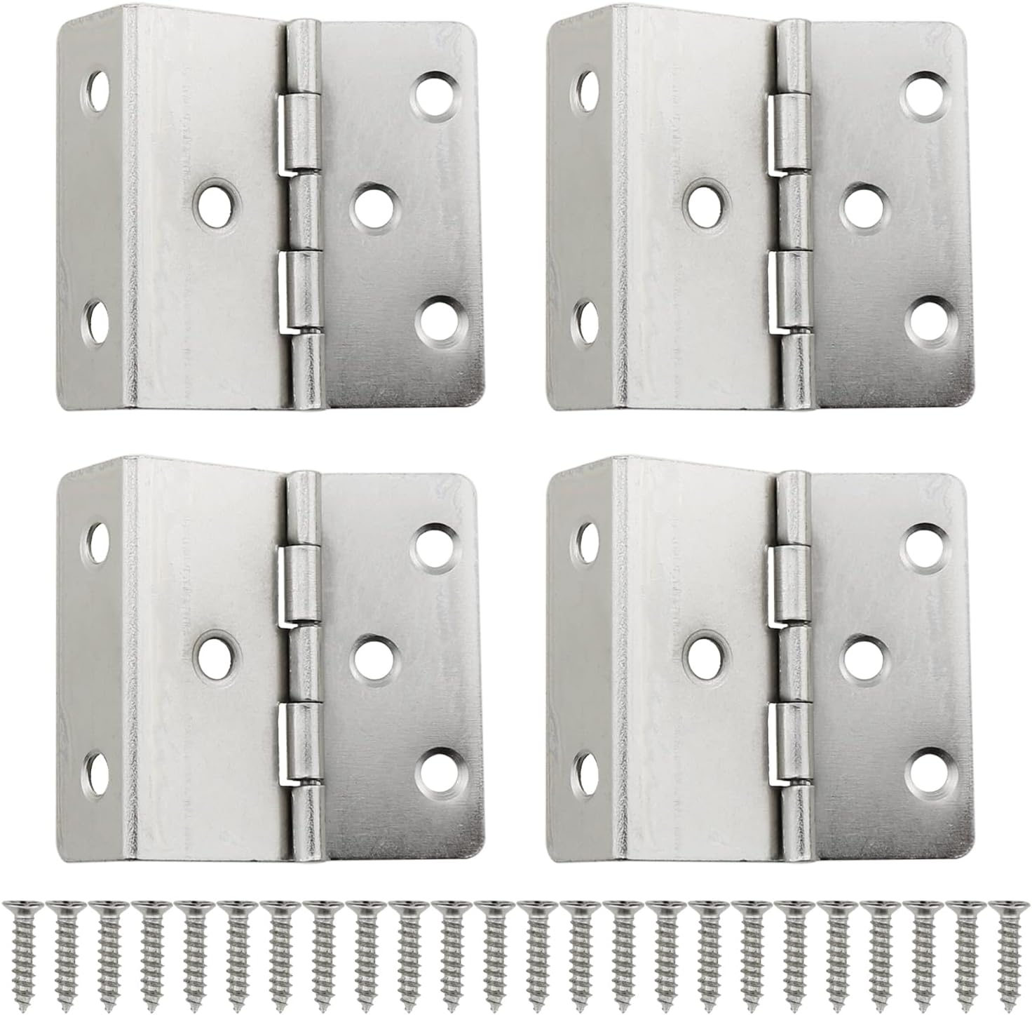 Heyous 4PCS Vintage Decorative Hinge Silver 43MM/1.7 Inch Tri Fold ...