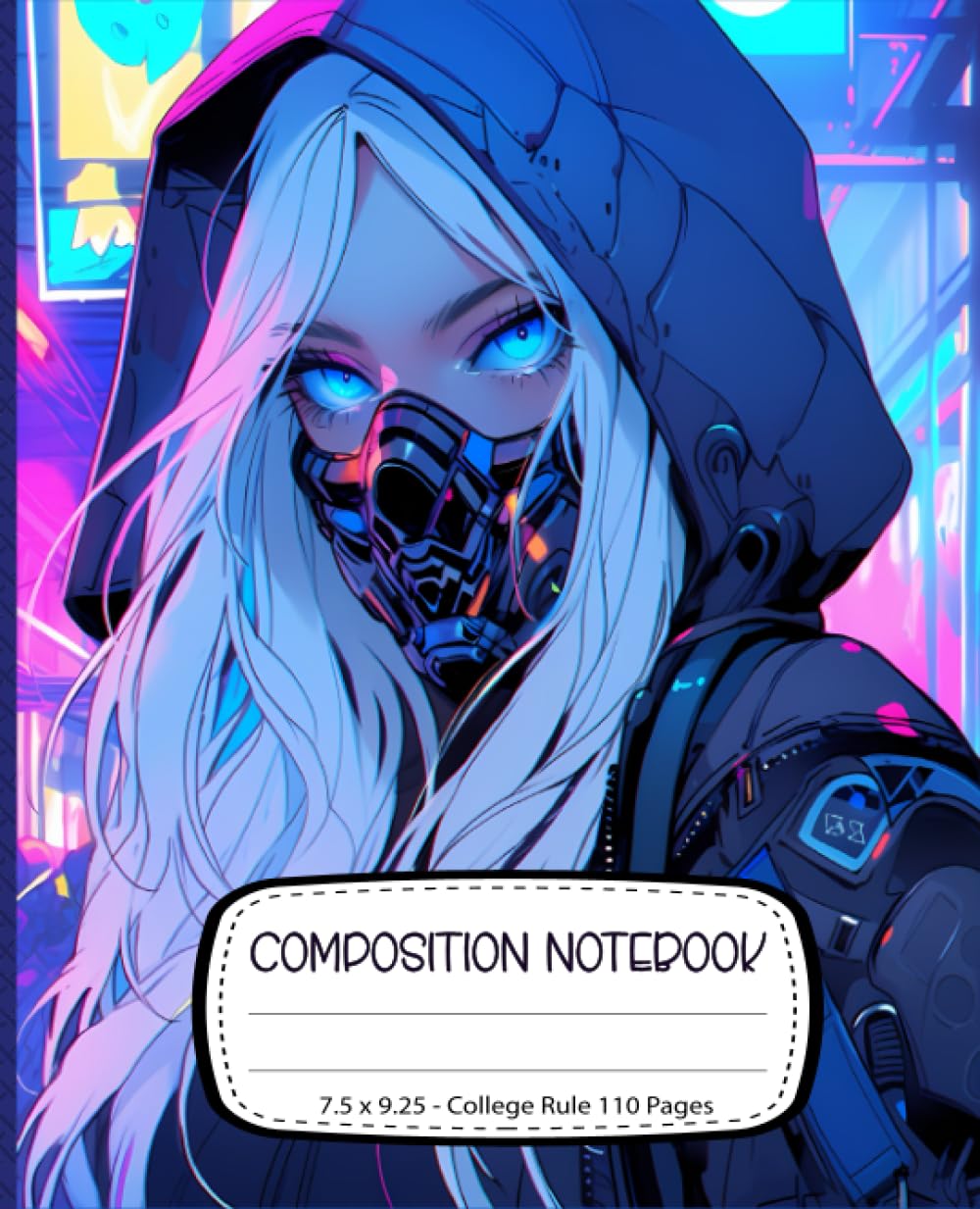 Amazon.com: Composition Notebook: Cyberpunk Anime Girl, College-Ruled ...
