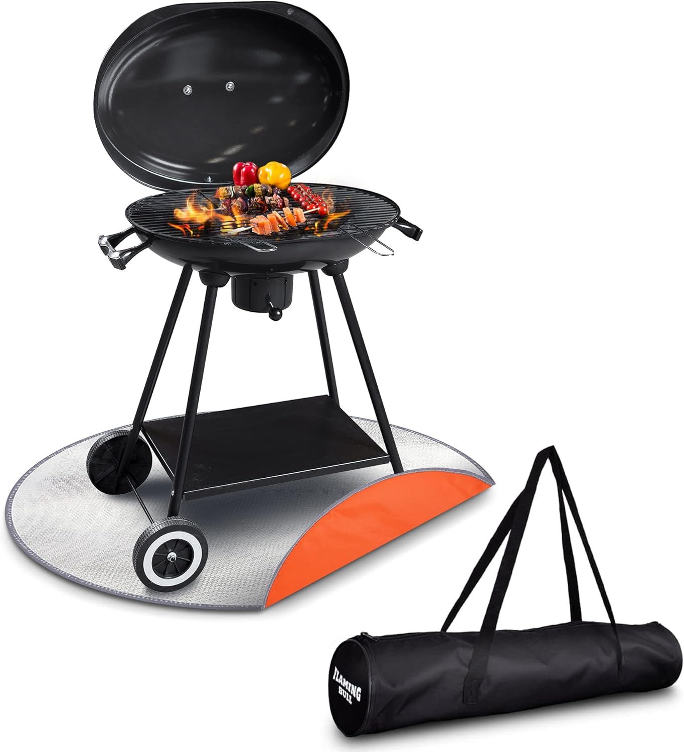 Amazon.com : Flaming Bull Fire Pit and Grill Mat - Upgrade 3 Layer Wood ...