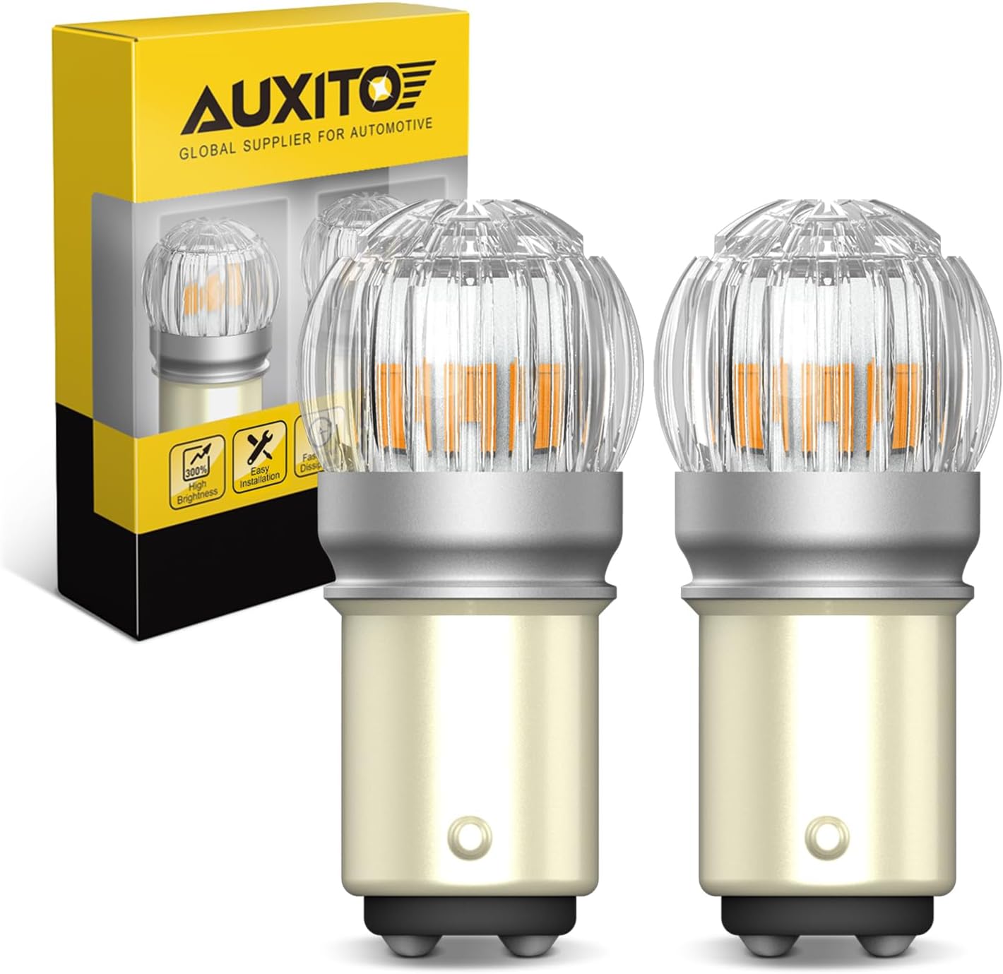 Amazon.com: AUXITO 1157 LED Bulb Amber Yellow, Turn Signal Light 2057 ...